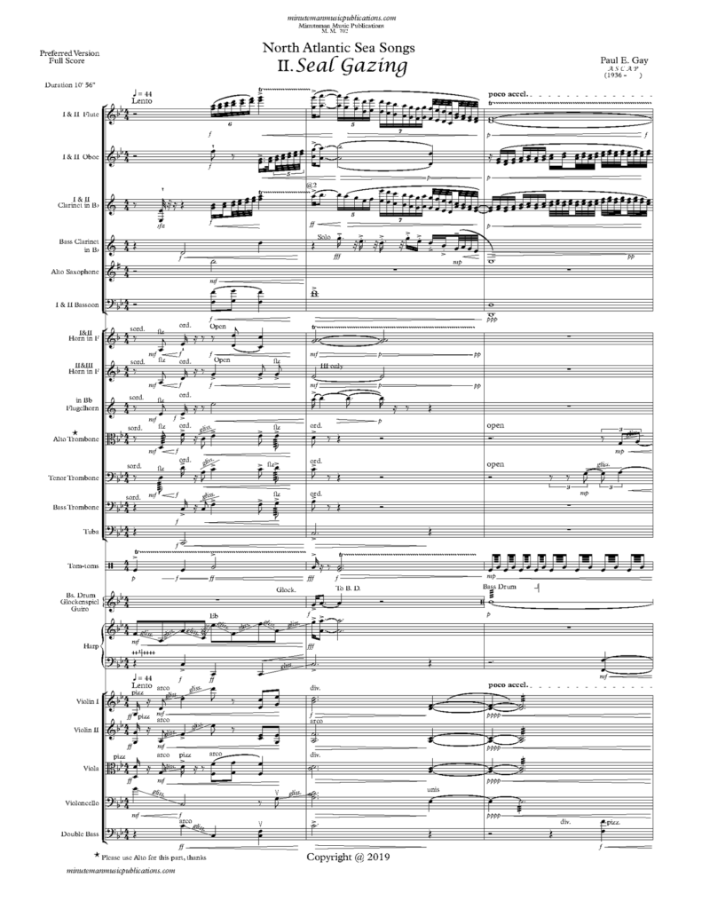 North Atlantic Sea Songs: Seal Gazing – Minuteman Music Publications